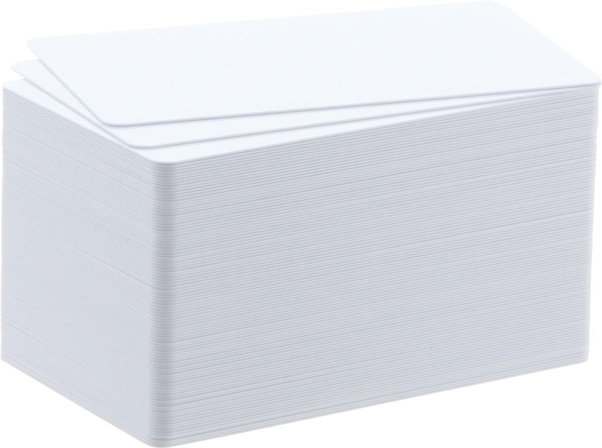 Badgy - 100 blanco kaarten van papier, 0,76 mm, voor 100 of 200 ...